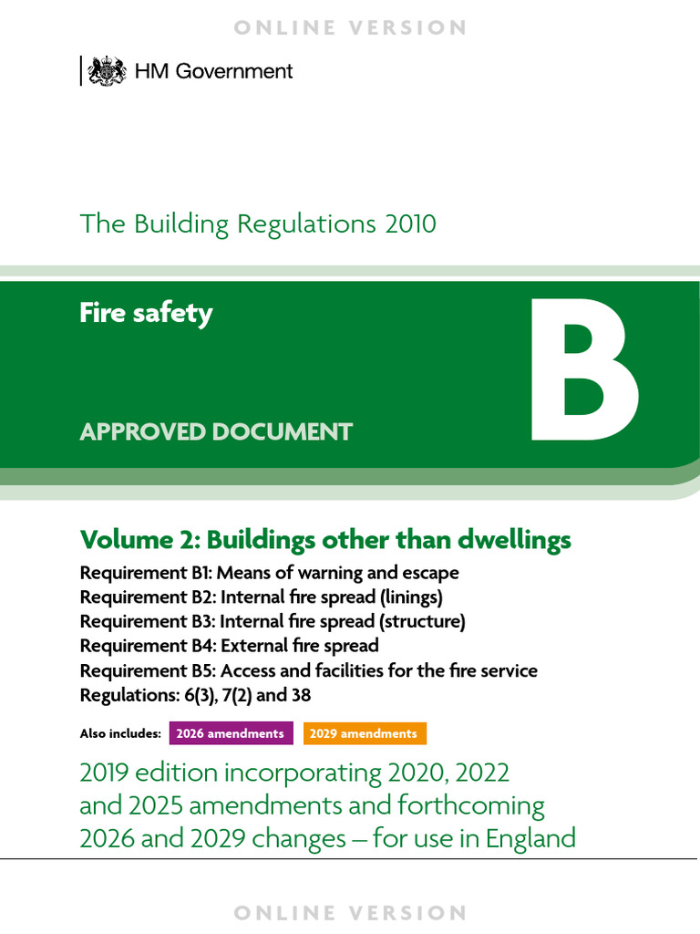 Fire Safety: The Building Regulations 2010 | PDF | Safety | Fire Safety