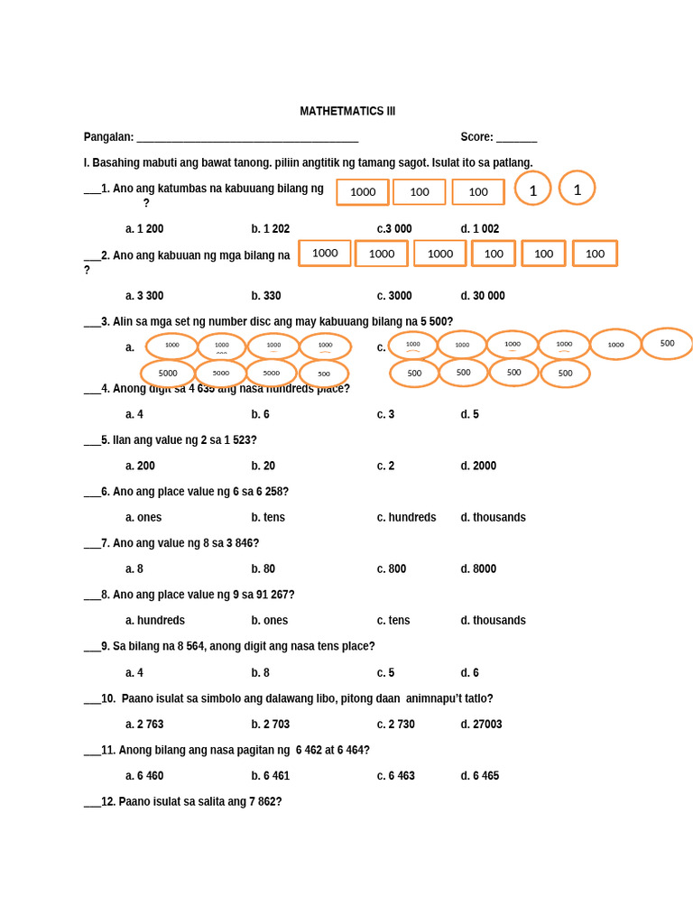 PT - Math 3 - Q1 V3 | PDF
