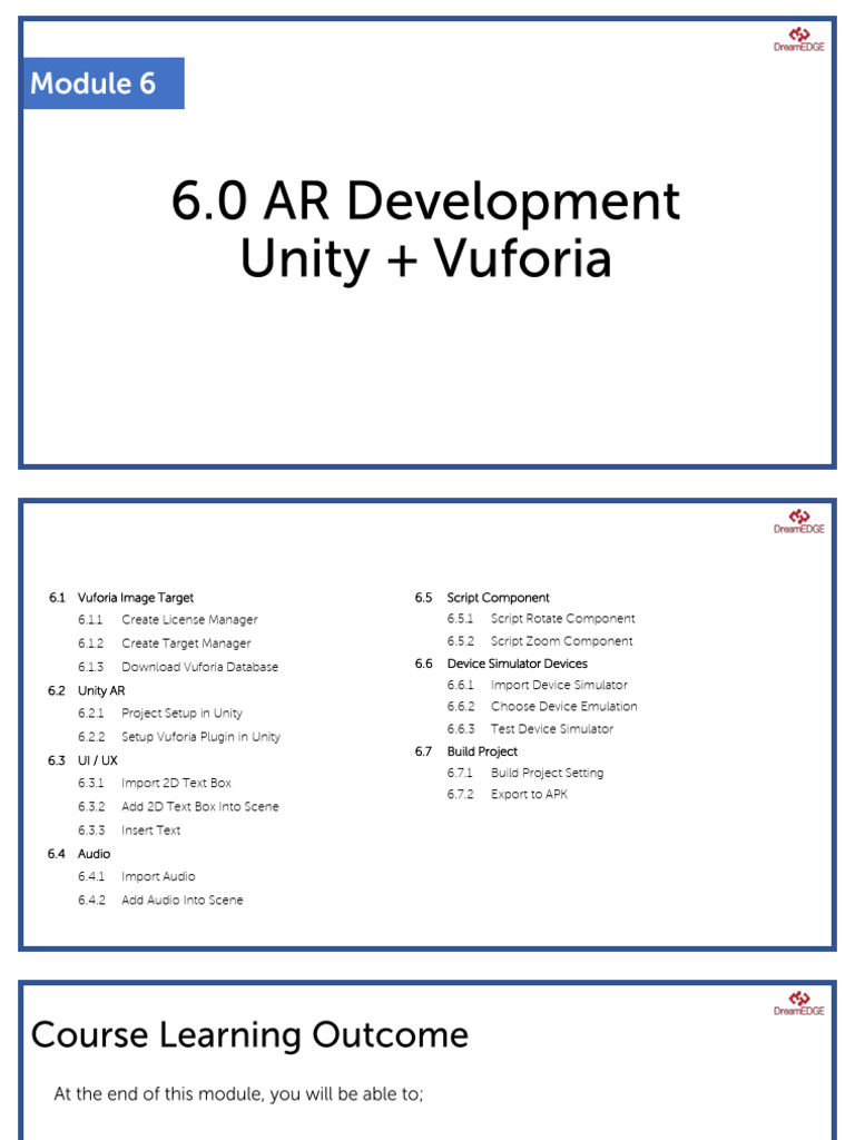 Training_on_Trainer_Module_6_AR_Development_Unity_+_Vuforia_4_1 | PDF | Android (Operating ...