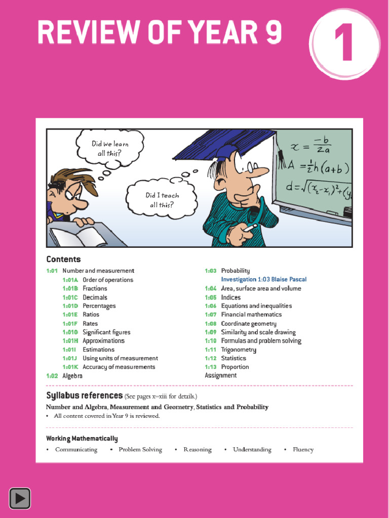 Ch1 Review of Yr9 | PDF