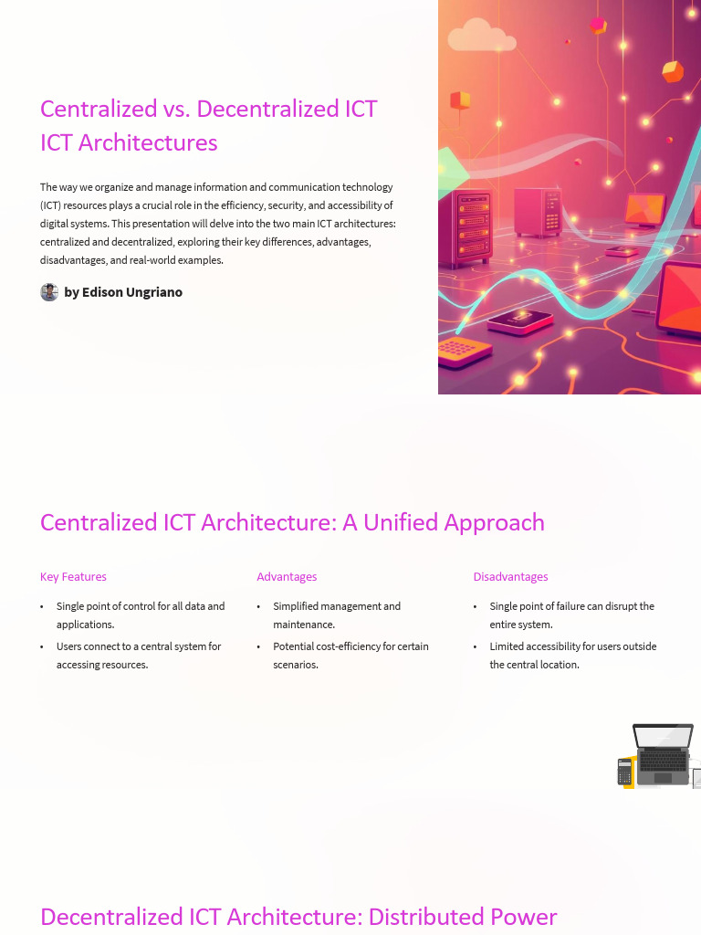 Centralized vs. Decentralized ICT Guide | PDF | Peer To Peer | Internet ...
