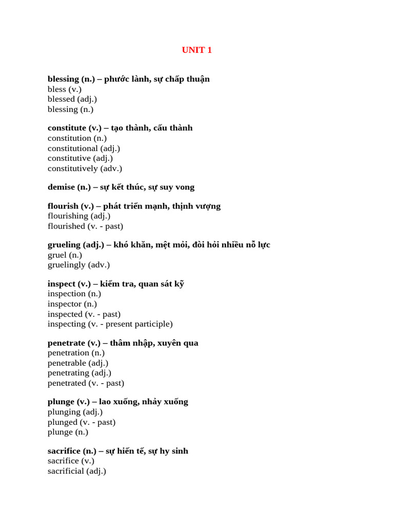 READING VOCAB 1-5 | PDF