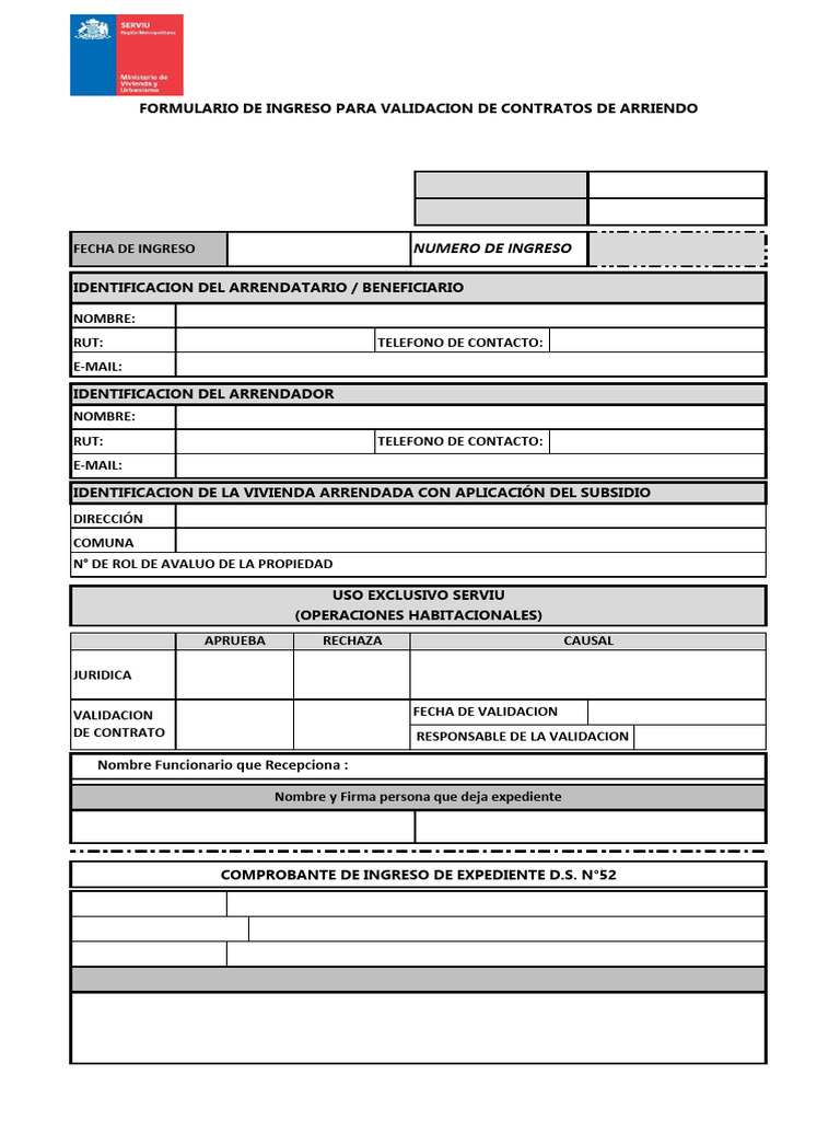 Formulario de Ingreso Validacion | PDF