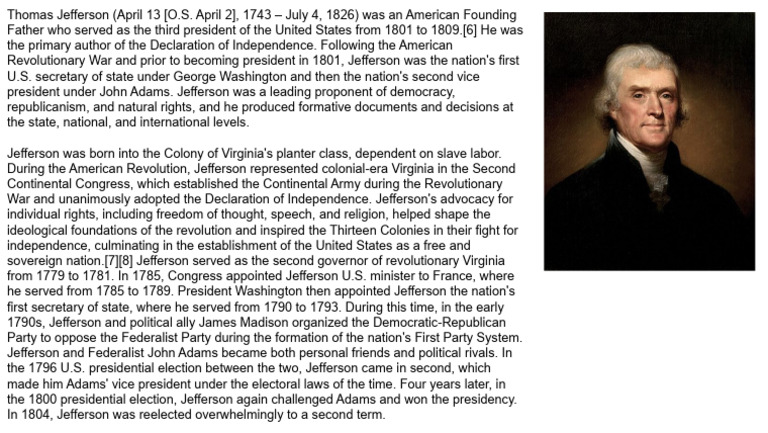 Thomas Jefferson | PDF