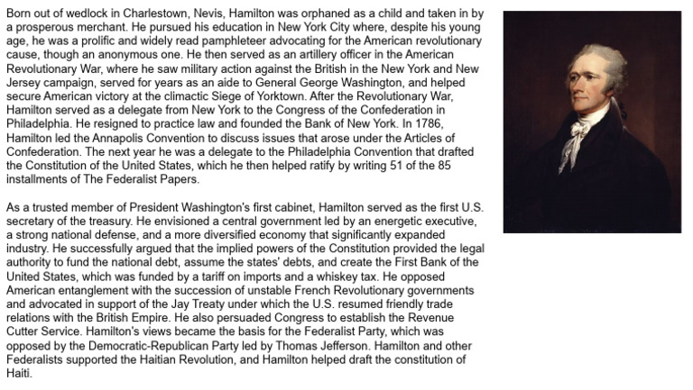 Alexander Hamilton | PDF