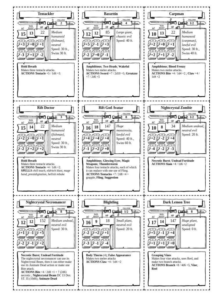 Tentackler Microcreature Card Details | PDF