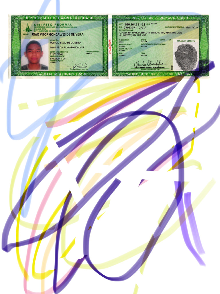 RG Editavel Modelo Novo 2020 Distrito Federal Continental Cards | PDF