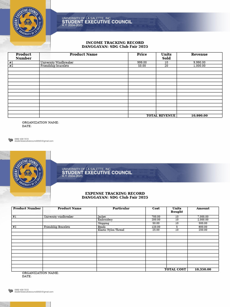 SAMPLE SDG Highest Grossing Template | PDF