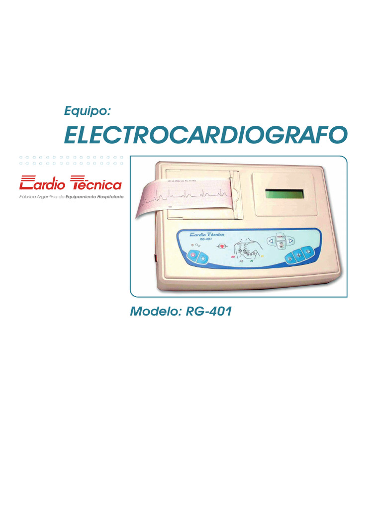 Electrocardiografo: Equipo | PDF | Electrónica