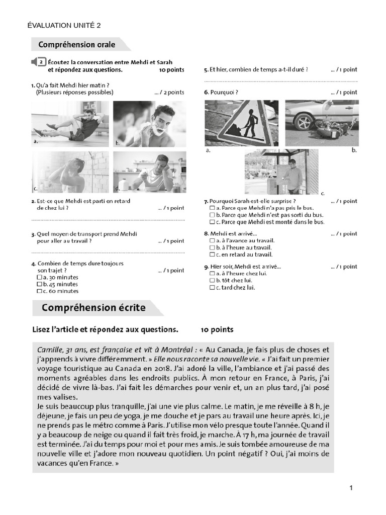 Odyssée - Évaluation - Unité 2 | PDF