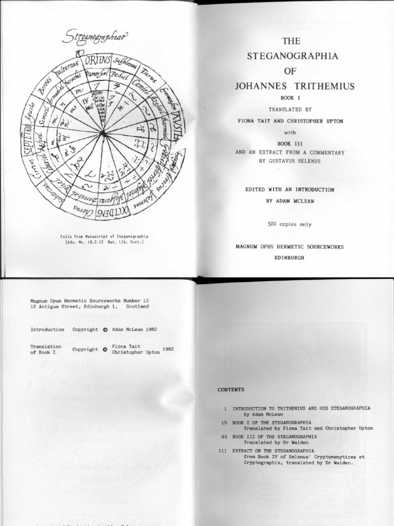 The Steganographia of Johannes Trithemius - McLean, Adam - 1982 - Adam ...
