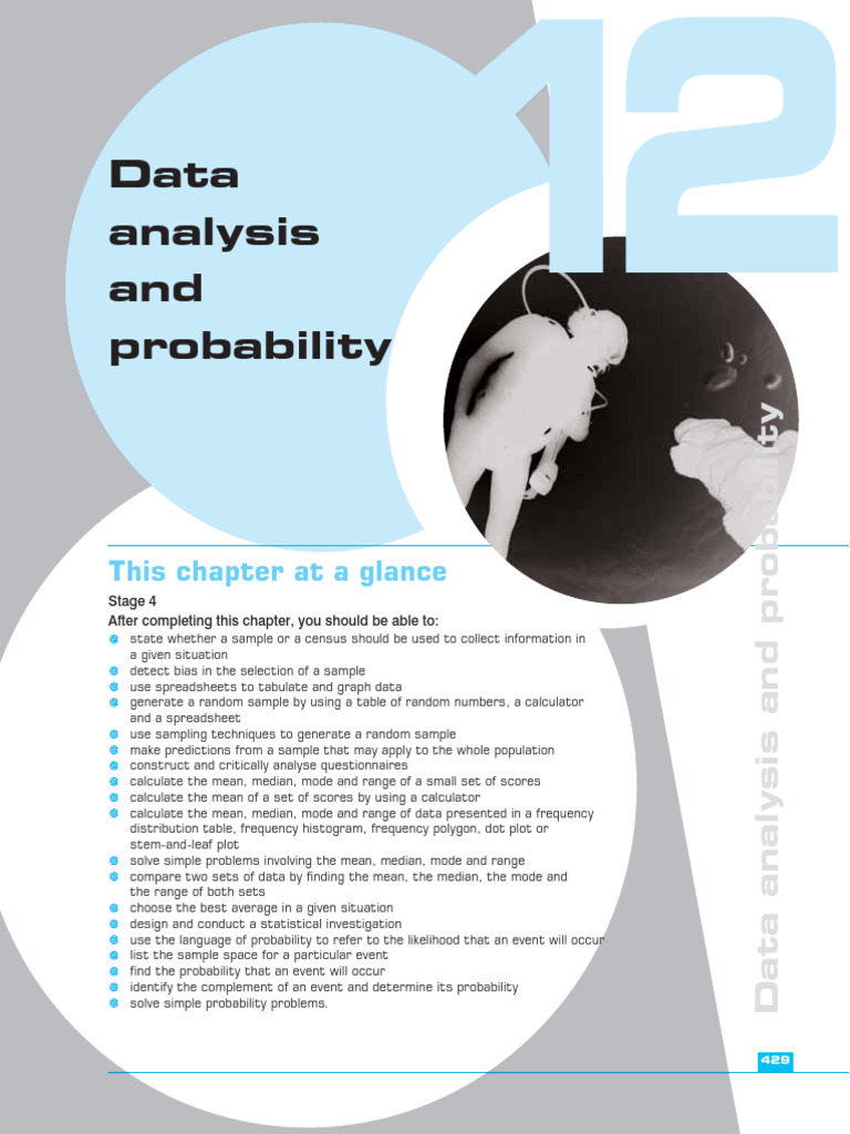Chapter 12 - Data analysis and probability | PDF | Sampling (Statistics) | Statistics