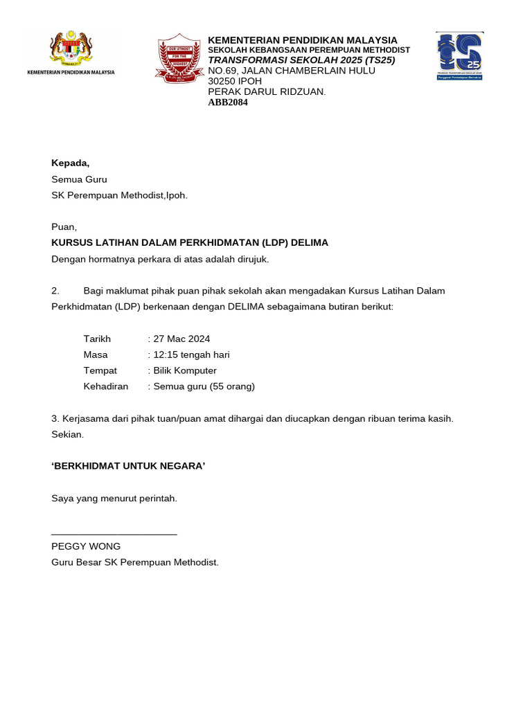 Hebahan Maklumat Program Ladap Delima 2024 | PDF