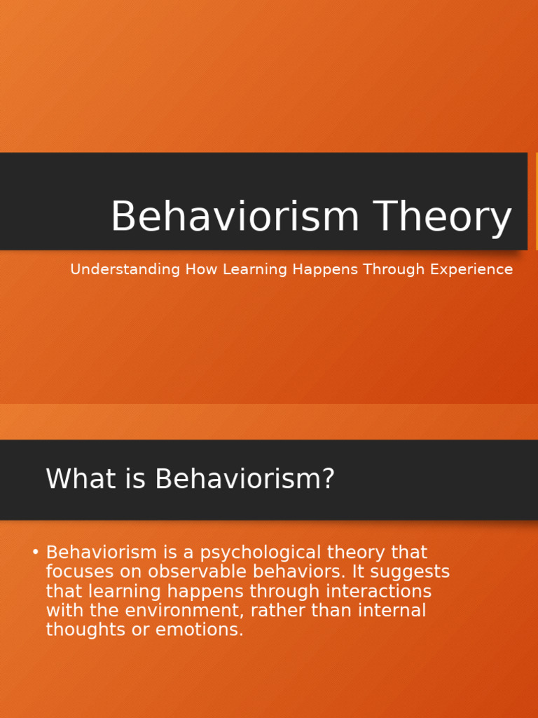 Ilham Behaviorism Theory Presentation | PDF