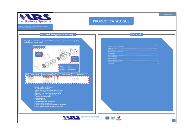 Main Aspect Product Catalogue (Petunjuk & Daftar Isi) | PDF