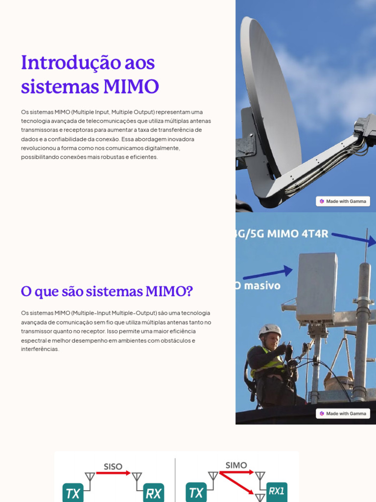 Sistemas MIMO | PDF | Sem fio | Antena (rádio)