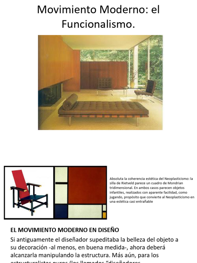 Movimiento Moderno y Escenario Actual | PDF | Minimalismo | Mueble