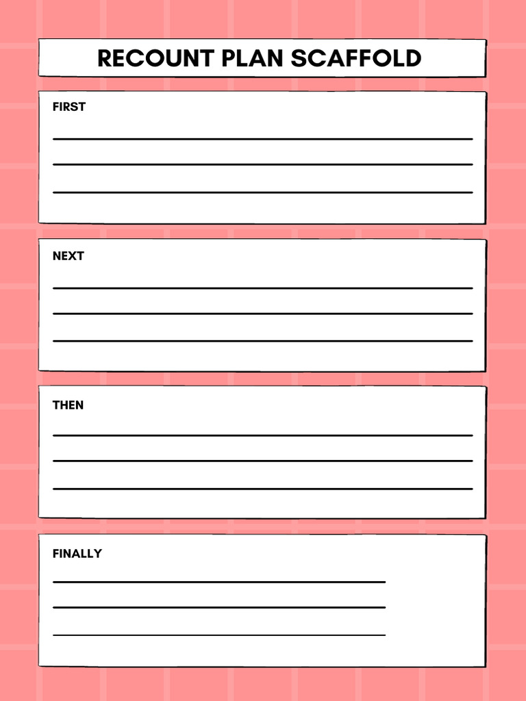 Recount Writing Plan Scaffold Worksheet | PDF