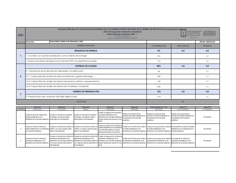 Rubrica A05 OT | PDF