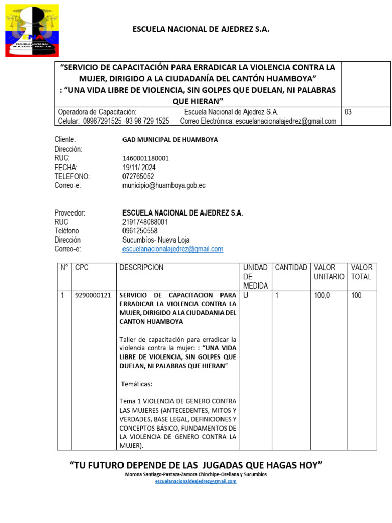 Capacitacion para El Gad de Huamboya-Ruc (1) - Signed | PDF | La ...