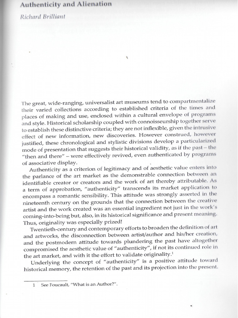 Tekst1 - Authenticity and Alienation | PDF