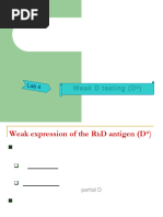 Weak D Antigen | PDF | Immunology | Medical Tests