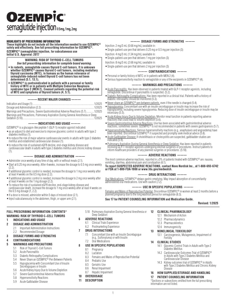 Ozempic | PDF | Diabetes | Diabetes Management