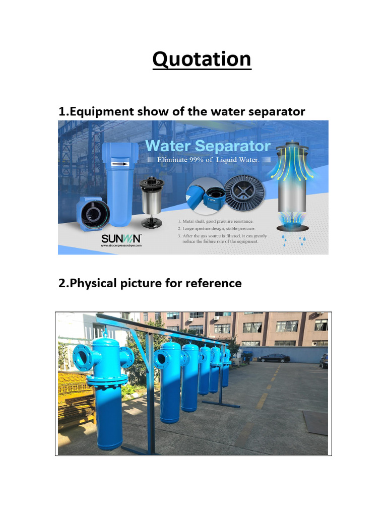 Sunwin SWS-006 Water Separator Details | PDF