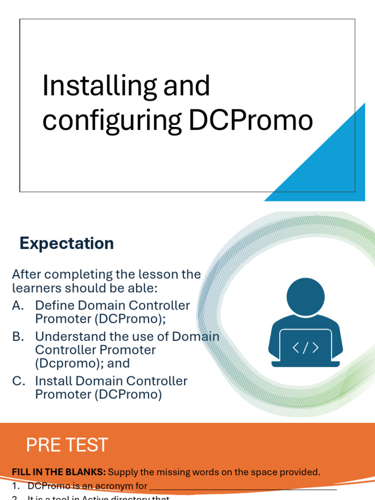 Installing and Configuring DCPromo | PDF | Active Directory | Ip Address