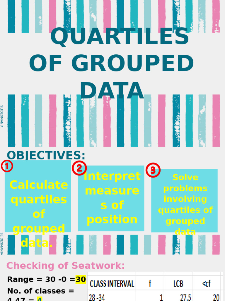 Calculate Quartiles of Grouped Data | PDF | Quartile | Applied Mathematics