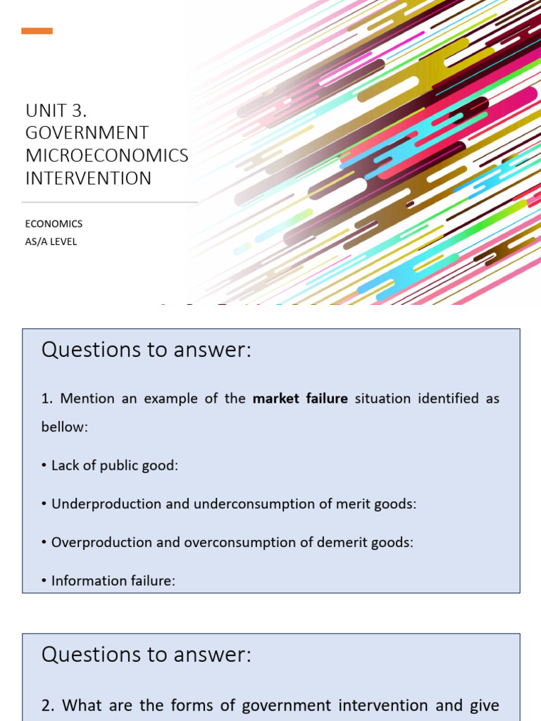 Unit 3 Government Microeconomic Intervention | PDF | Taxes | Subsidy