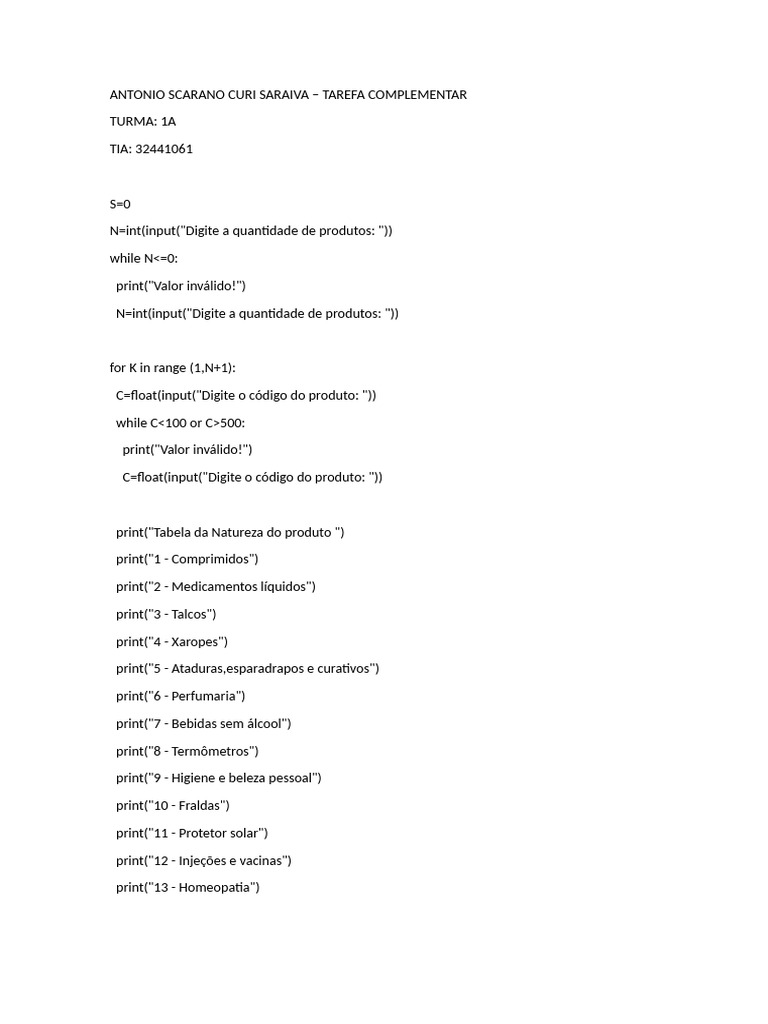 Atividade Lab Complementar | PDF
