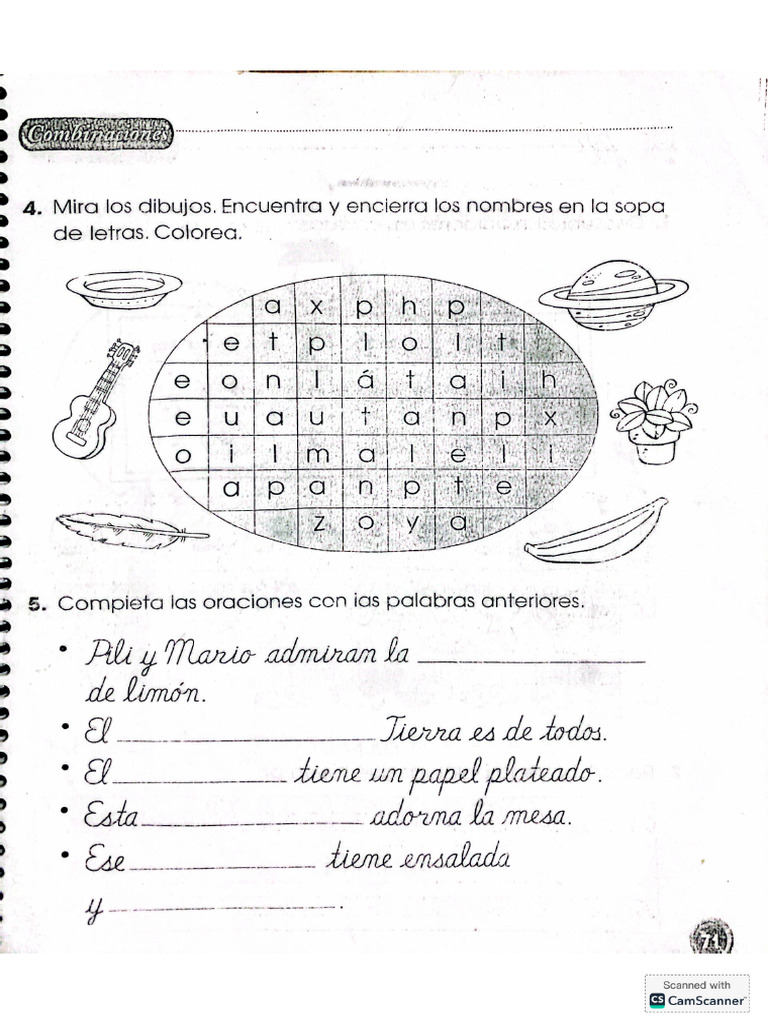 Combinaciones Lenguaje Grado Primero | PDF