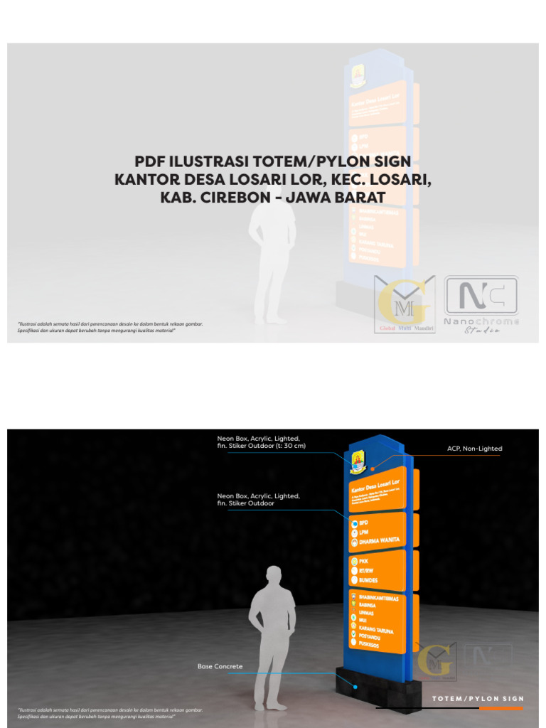 PDF Ilustrasi Totem Pylon Sign Losari Lor - 01 | PDF