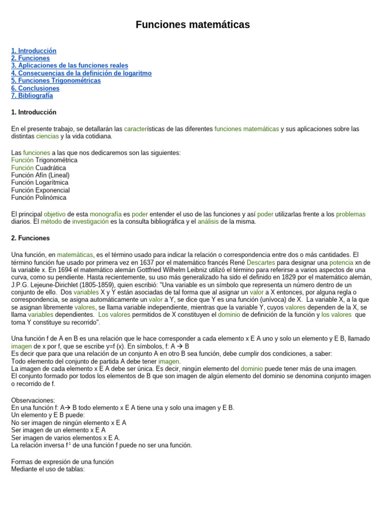 Aplicaciones de Funciones Matemáticas | PDF | Función (Matemáticas ...