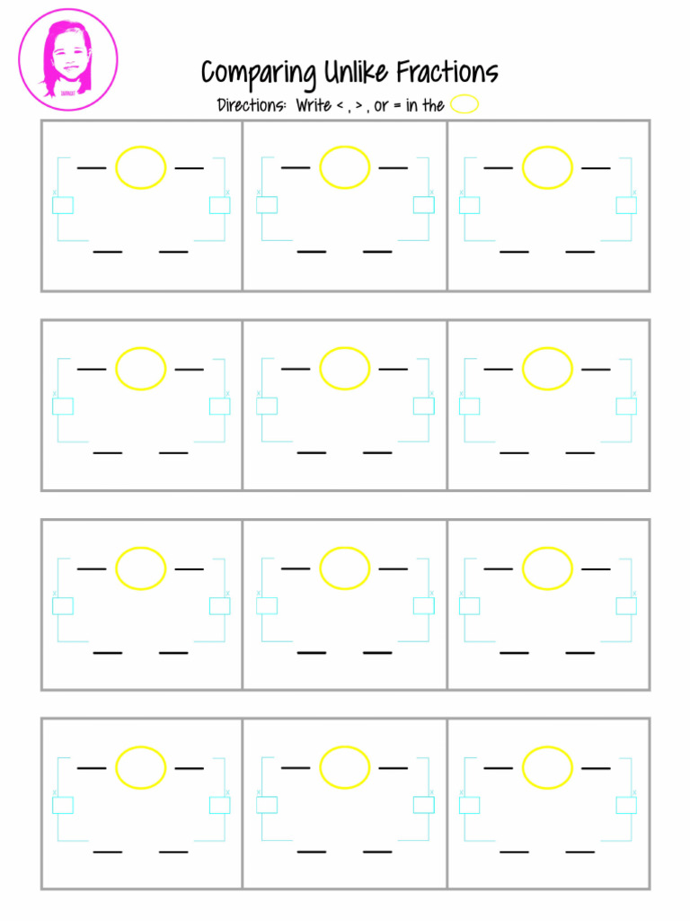 Comparing Unlike Fractions v4 N | PDF