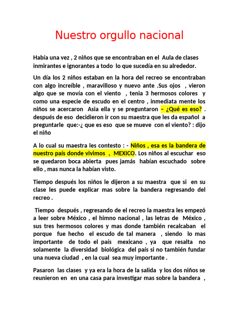 Nuestro Orgullo Nacional | PDF