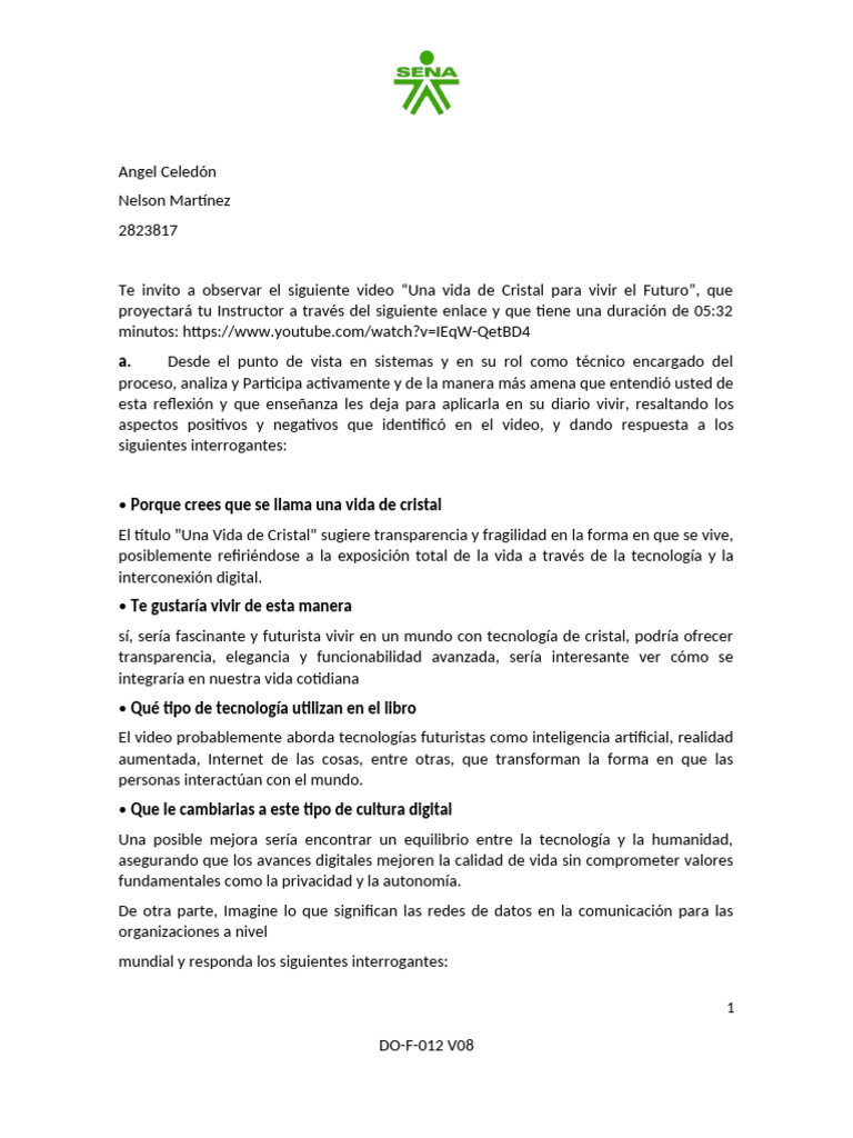 angel y nelson reflexion inicial | PDF | Datos | Red de computadoras
