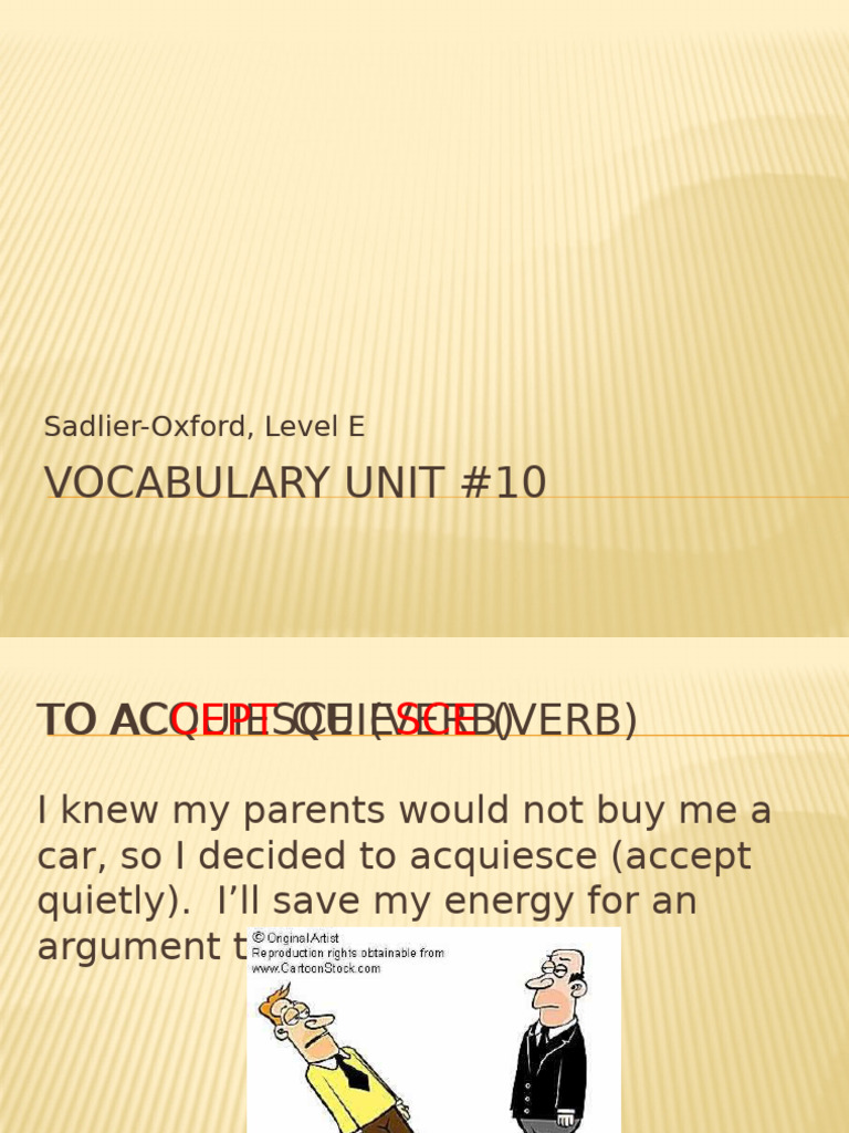 Vocabulary Workshop Level E Unit 10 | PDF