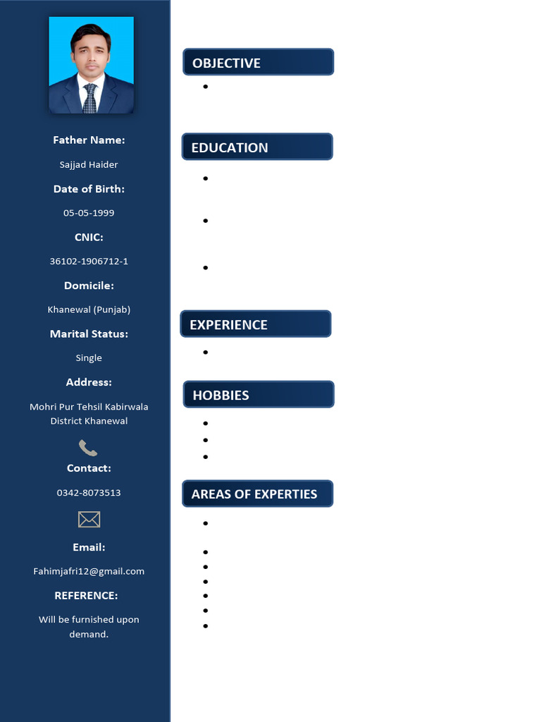 CV Faheem Sajjad. | PDF