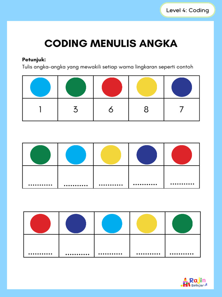 Mengenal dan Menulis Angka (3) | PDF