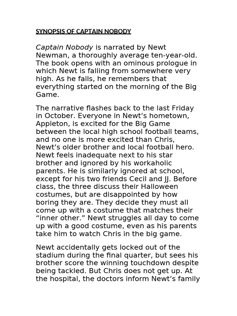 Synopsis of Captain Nobody | PDF
