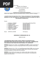 Barangay Ordinance Sample Template 2024 | PDF | Common Law | Legal ...