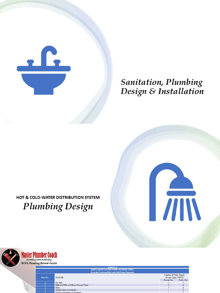 Plumbing Design Water Distribution System | PDF