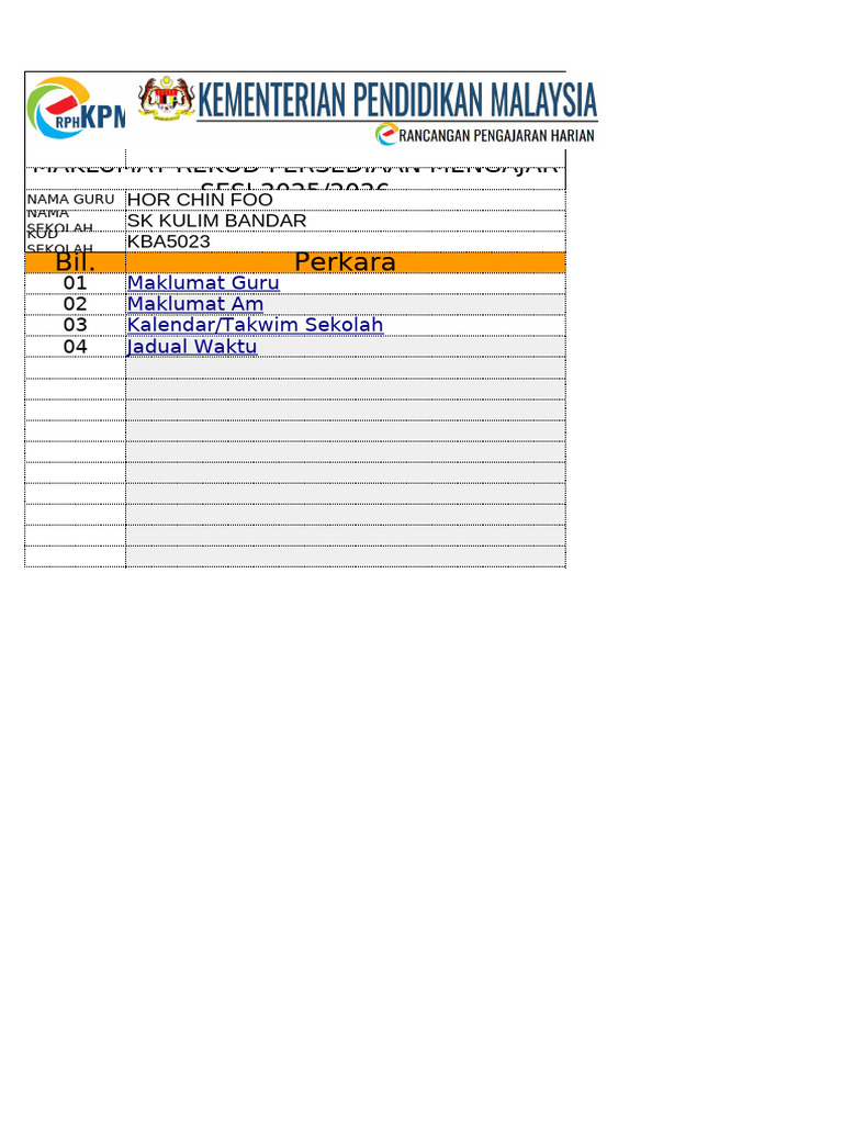 Maklumat e-RPH KPM 10 - 02 - 2025 | PDF