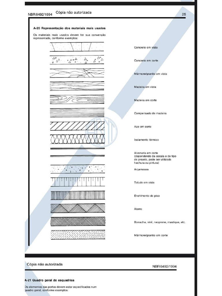 Tipos e Modelos de Hachuras Arquitetura | PDF