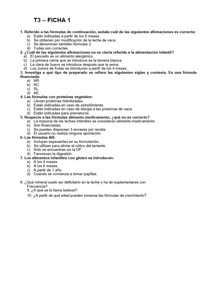 Ficha 1 Tema 3 | PDF