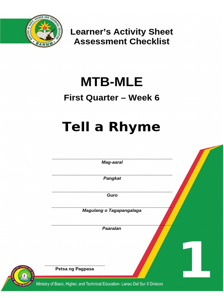 Mtb-Mle: Tell A Rhyme | PDF