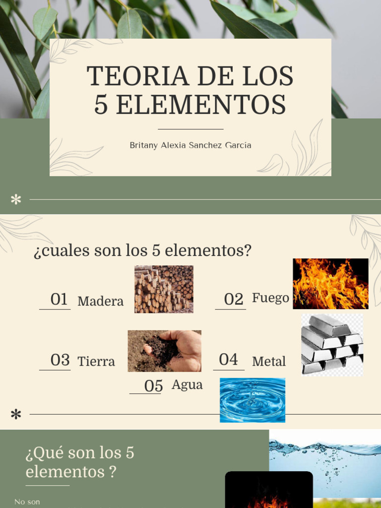 Teoria de Los 5 Elementos | PDF | Agua | Tierra