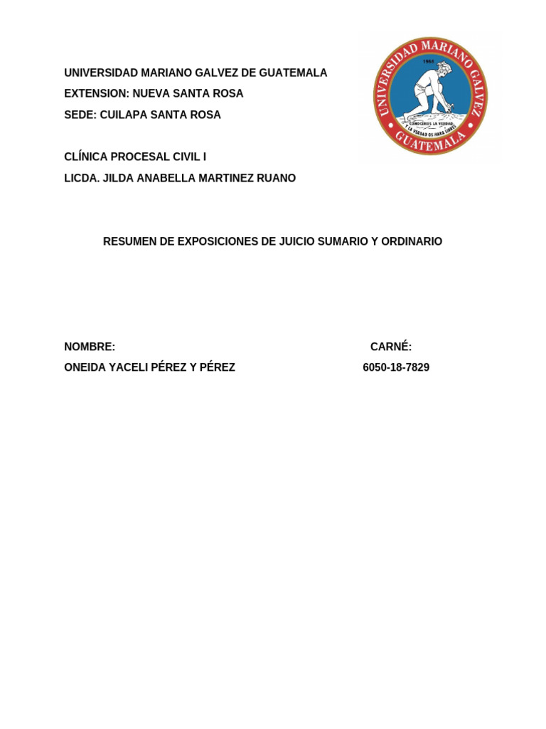 Resumen de Exposiciones-1 | PDF | Ley procesal | Demanda judicial